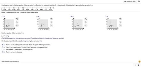 Solved Question Help Use The Given Data To Find The Equation Chegg