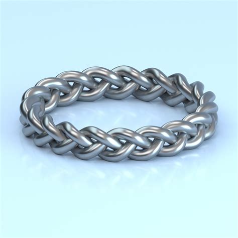 STL D Model Jewelry CAD File For D Printing Cnc Braid Ring D Jewelry File Etsy