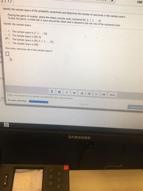 Solved Identity The Sample Space Of The Probability