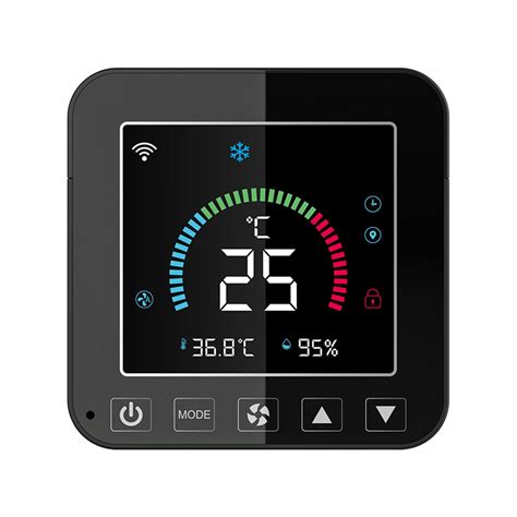 Tuya Wifi Smart Temperature And Humidity Color Screen Infrared Thermostat Air Conditioning