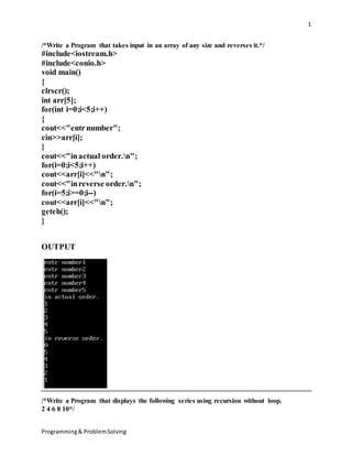 Assignement Of Programming Problem Solving A Z Pdf