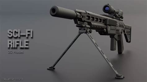 Sci Fi Rifle 3d Model Rigged Cgtrader