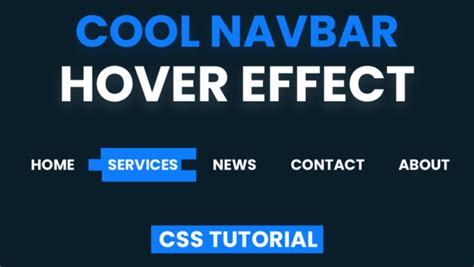 Navigation Bar Link Hover Effect With CSS Coding Artist