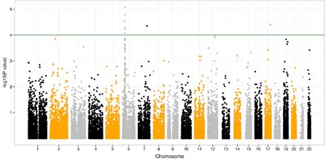 Manhattan Plot Of Exome Wide Association Analyses For Noa Exome Wide