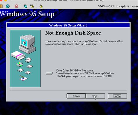 OSR 2 Incorrect Minimum Disk Requirement WinWorld