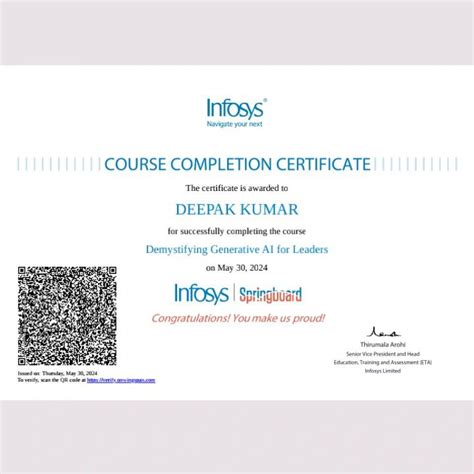 Deepak Kumar On Linkedin Professionaldevelopment Infosys Springboard