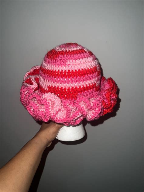 Crochet Ruffles Hat Made To Order Etsy
