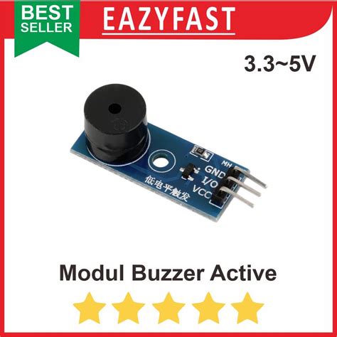 jual buzzer active 3 3v 5v alarm module driver transistor arduino shopee indonesia