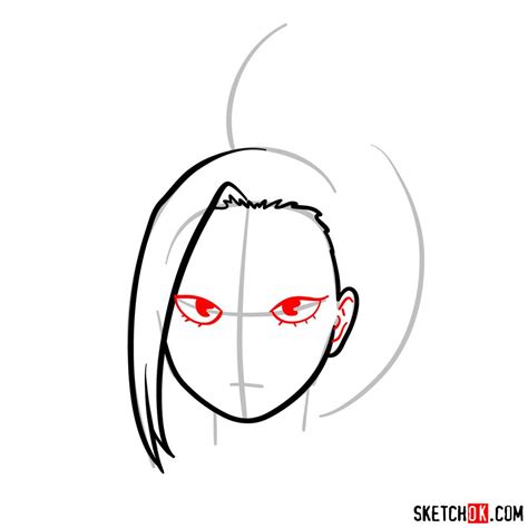 How To Draw Momo Yaoyorozus Face Sketchok Easy Drawing Guides