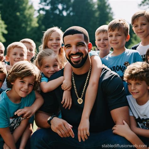 Drake With White Skin And A Canadian Flag In The Background Prompts