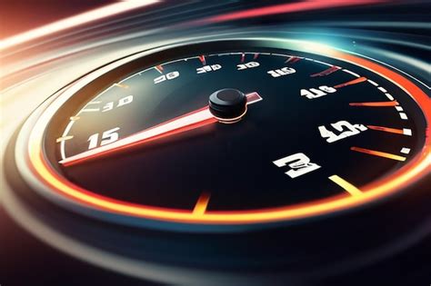 Speedometer Scoring High Speed In A Fast Motion Blur Racetrack Background Speeding