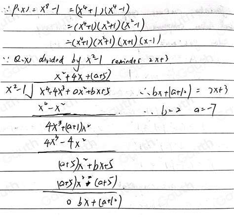 Solved 28 The Polynomials Px And Qx Are Defined By Pxx8 1 Qx