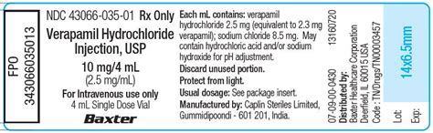 Verapamil Injection Fda Prescribing Information Side Effects And Uses