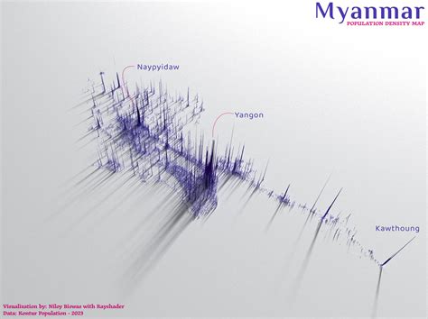 Oc Population Density Map Of Myanmar Usluck