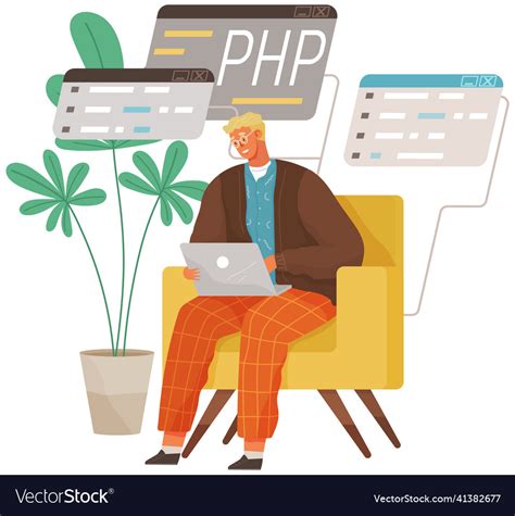 Programmer Engineering And Coding Set Royalty Free Vector