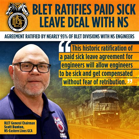 Brotherhood Of Locomotive Engineers And Trainmen On Twitter Blet Members Ratify Paid Sick