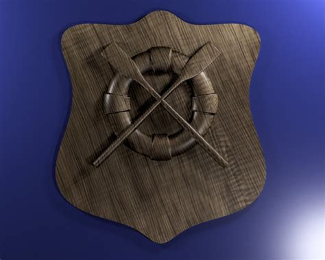 Coast Guard Surfman Insignia 3d Stl File For Cnc Router Etsy