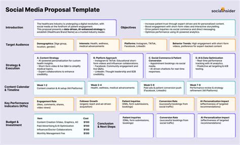 Social Media Proposal How To Write One Free Template