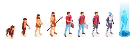 Human Evolution To Computer Stock Illustrations 522 Human Evolution