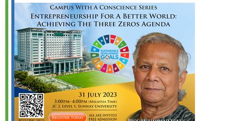 Prof Muhammad Yunus Speech On A World Of 3 Zeros