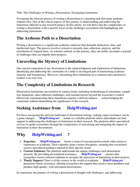 Dissertation Limitations Example Pdf Sampling Statistics