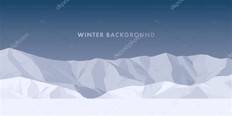 Fondo De Invierno Paisaje De Montaña Ilustración Vectorial Ilustración