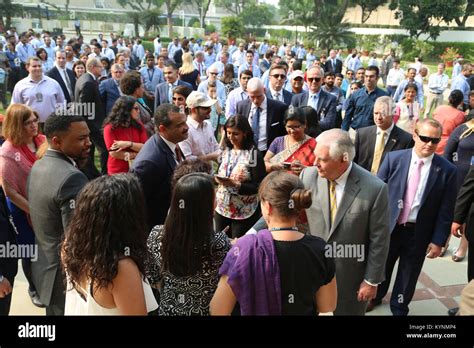 Us Secretary Of State Rex Tillerson Meets Mission India Personnel At