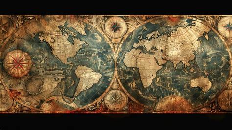 Ancient Map Wallpaper Premium Ai Generated Image
