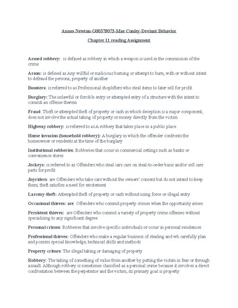 Chapter 11 Understanding Deviant Behavior And Related Crimes Studocu