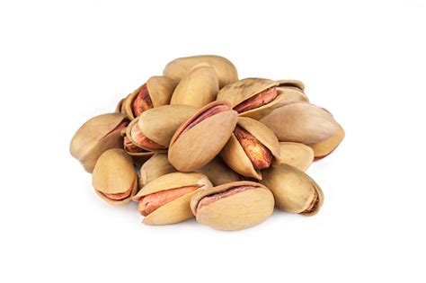 흰색 배경 건강 그리고 규정식 영양에 대 한 좋은 피스타치오의 구성에 고립 된 한마디로 피스타치오 견과류의 개념 0명에 대한 스톡 사진 및 기타 이미지 Istock