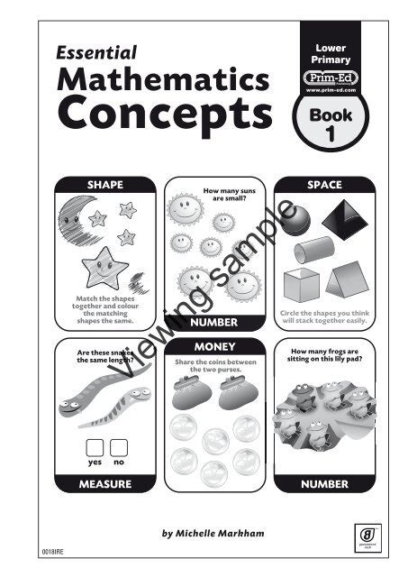 Pr 0018ire Essential Math Concepts Book 1