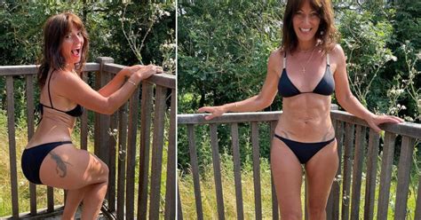 Davina Mccall Shows Off Famous Abs In Black Bikini In Uk Heatwave