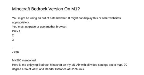 Minecraft Bedrock Version On M1rxcklpdfpdf Docdroid
