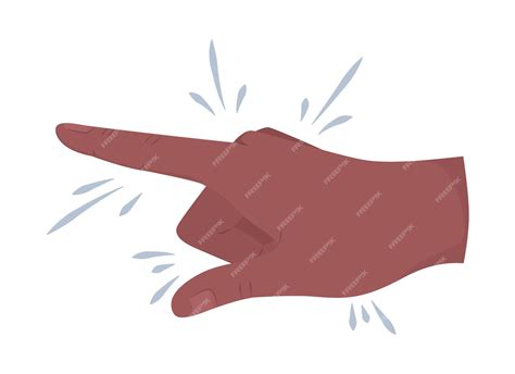 Premium Vector Index Finger Semi Flat Color Vector Hand Gesture