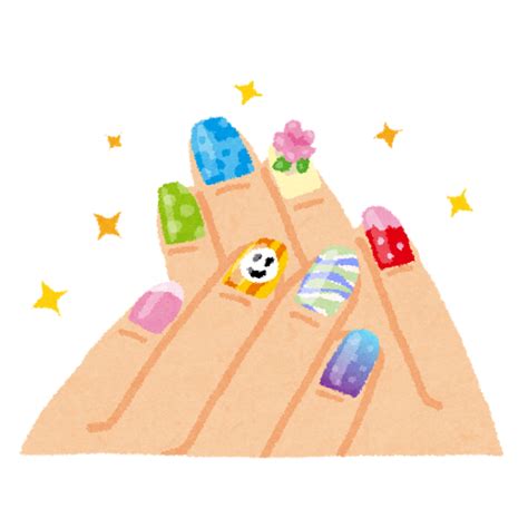 美甲 指甲 染指甲 卡通 插画 免扣 素材 手绘 Png8