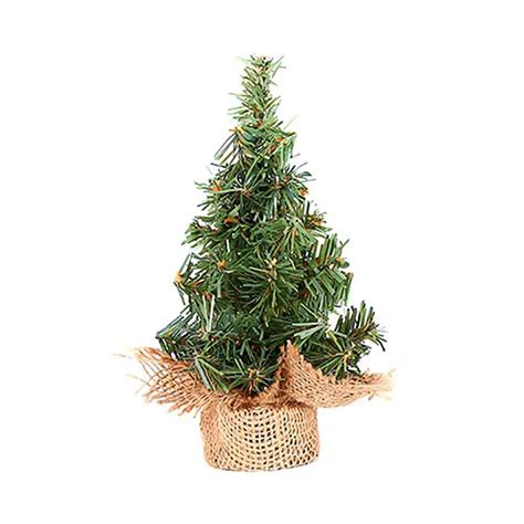 Mini Christmas Tree Sisal Silk Cedar Tree Small Ar Grandado