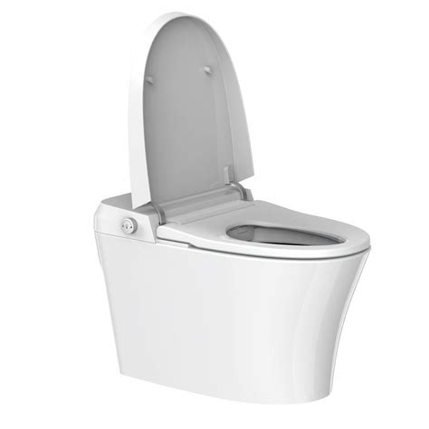 Angeles Home Elongated 127 Gpf Smart Toilet Bidet In White With