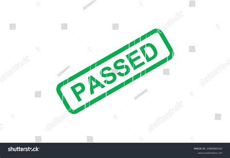Passed Green Stamp Vector Text Stock Vector Royalty Free 2486965163