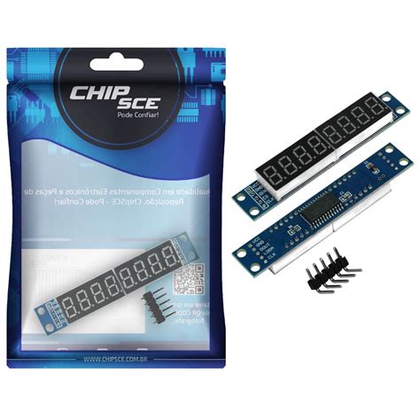 módulo display 7 segmentos com led 8 dígitos spi max7219 shopee brasil