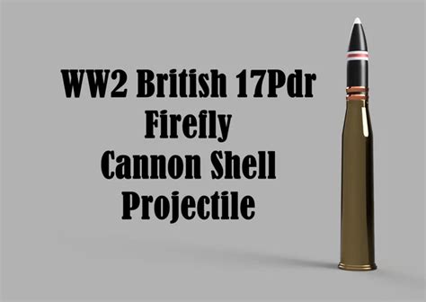 Ww2 British 17pdr Firefly Cannon Shell Projectile 86cm Tall £6499