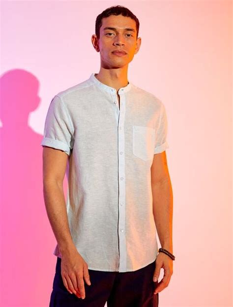 Chemise Homme Col Mao Lin