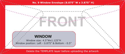 No 10 Window Envelope Template Front Download Printable Pdf Templateroller