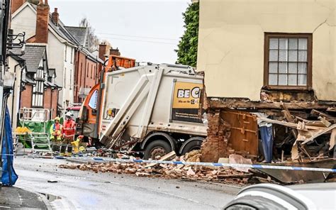 Bin Lorry Hits Home After Driver Loses Control