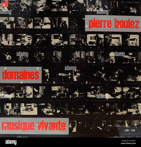 Vintage Vinyl Record Cover Pierre Boulez Domaines Orchester Musique