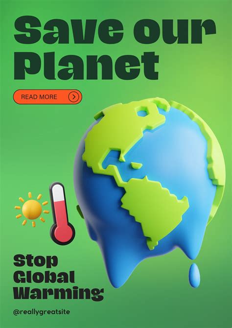 School Poster On Save Earth From Global Warming