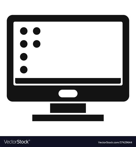 Monitor Operating System Icon Simple Style Vector Image