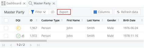 Exporting Records Ataccama One