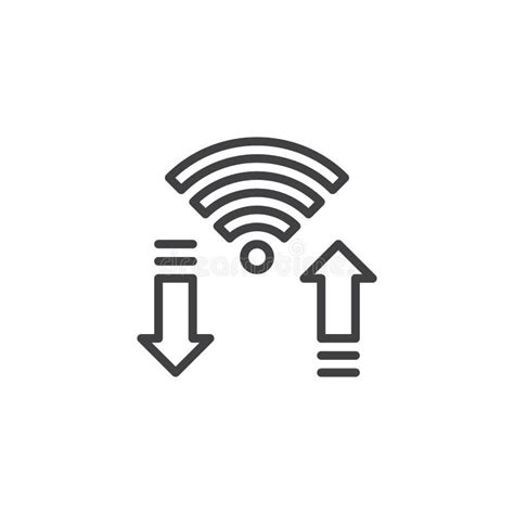Wifi Signal Outline Icon Stock Vector Illustration Of Signal