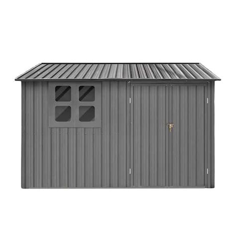6 Ft W X 8 Ft D Metal Garden Sheds Outdoor Storage Shed With Window