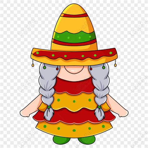 멕시코 5월 5일 난쟁이 소녀 일러스트 귀여운 만화모자드워프 Png 일러스트 무료 다운로드 Lovepik